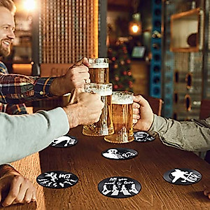 Valdivia Vinyl Record Coasters for Drinks with Record Player Holder, 6 Pcs Retro and Legendary Coasters Set, Funny Coasters for Housewarming Gifts, Music Lovers Gifts, Wedding Registry Gift Ideas