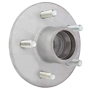 ECCPP Boat Trailer Hub Kit 5 Bolt 1 1/16 x 1 3/8 68149 & 44649 Silver Tapered Spindle Galvanized 3500lb Silver