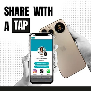 Smart Digital Business Card for Networking - NFC Digital Business Sticker for the back of the phone - Digital Business Tag - Tap to Share - No App Required
