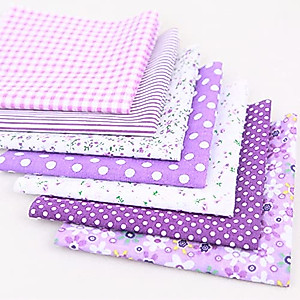 MOTTDAM 70 pcs Quilting Fabric Squares, 9.8"x 9.8" (25cm x 25cm) Cotton Quilting Fabric Floral Printed Fat Squares Fabric Bundles ​for Patchwork Sewing DIY Craft