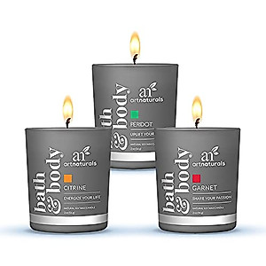 ArtNaturals Scented Candle Gift Set Aromatherapy Set of Fragrance Soy Wax Candles - Made in USA with Essential Oils – for Stress Relief and Relaxation (3 Pack)