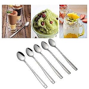 Cand Stainless Steel Ice Tea Spoons, Long Handle Ice Cream Spoon(Set of 16)
