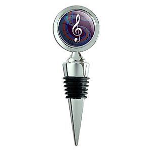 Treble Clef on Music Notes Wine Bottle Stopper