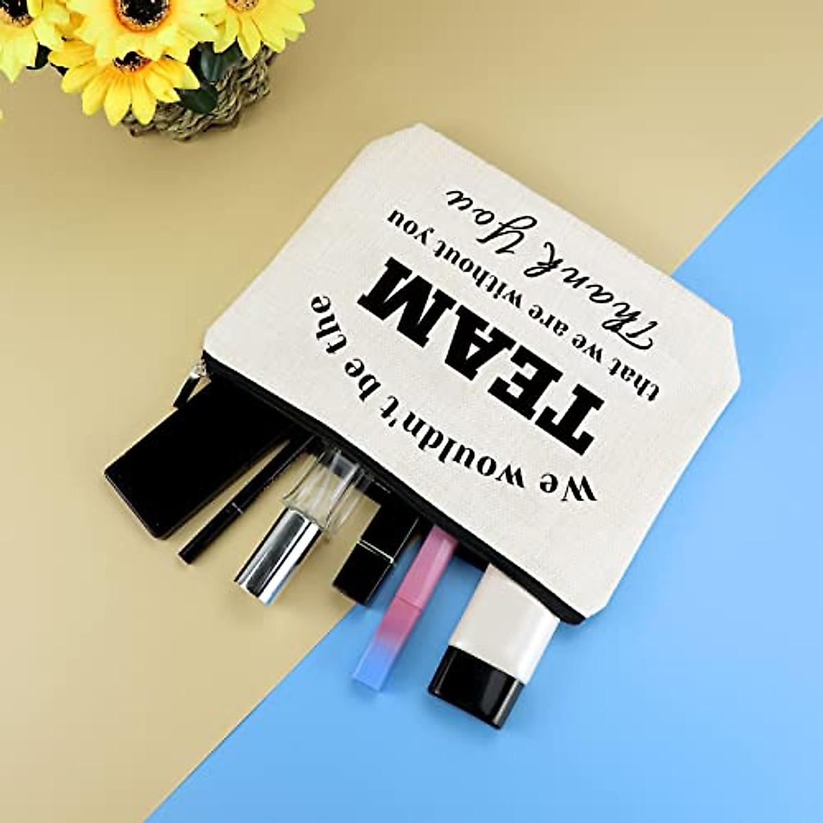 Boss Gift Coach Thank You Gift Makeup Bag for Women Leader Appreciation Gift Cosmetic Bag Leader Colleague Coworker Leaving Going Away Gift Basketball Soccer Team Coach Leader Employee Birthday Gifts