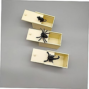Toyvian 9 pcs Toy Trick Secret Joke Toys with Spiders Surprise Halloween Spider Kids Housebeige Scared Fun Simulation Funny Mouse Realistic Fake in Gag Wooden Prank Party Joking Plastic