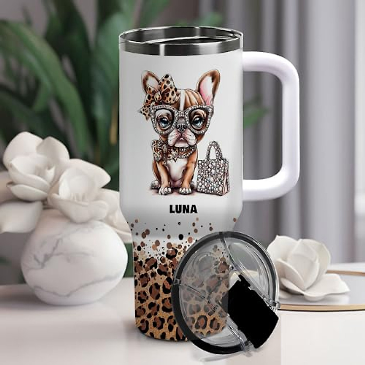Personalized Dog Tumber with American Pit Bull Terrier Dog’s Name – Custom Cup for Dog Moms, Ideal Gift for Mother's Day, Birthdays & Christmas 9HoHIm