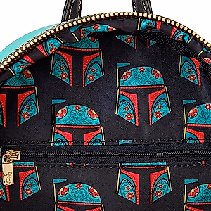 Loungefly Star Wars Boba Fett Floral Embroidered Cosplay Womens Double Strap Shoulder Bag Purse