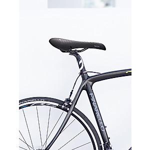 Terry Fly Carbon Mountain Bicycle Saddle - Bicycle Seat for Men - Flexible & Comfortable - Lightweight, Low Profile, Flat Top - Black Leather