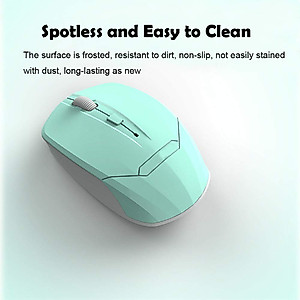 Wireless Keyboard Mouse Combo,2.4G USB Cordless Cute Lightweight Mute Chocolate Keyboard and Optical 800-1200-1600DPI Adjustable Mouse Set Office Game Home Use for Notebook Laptop Computer (Green)