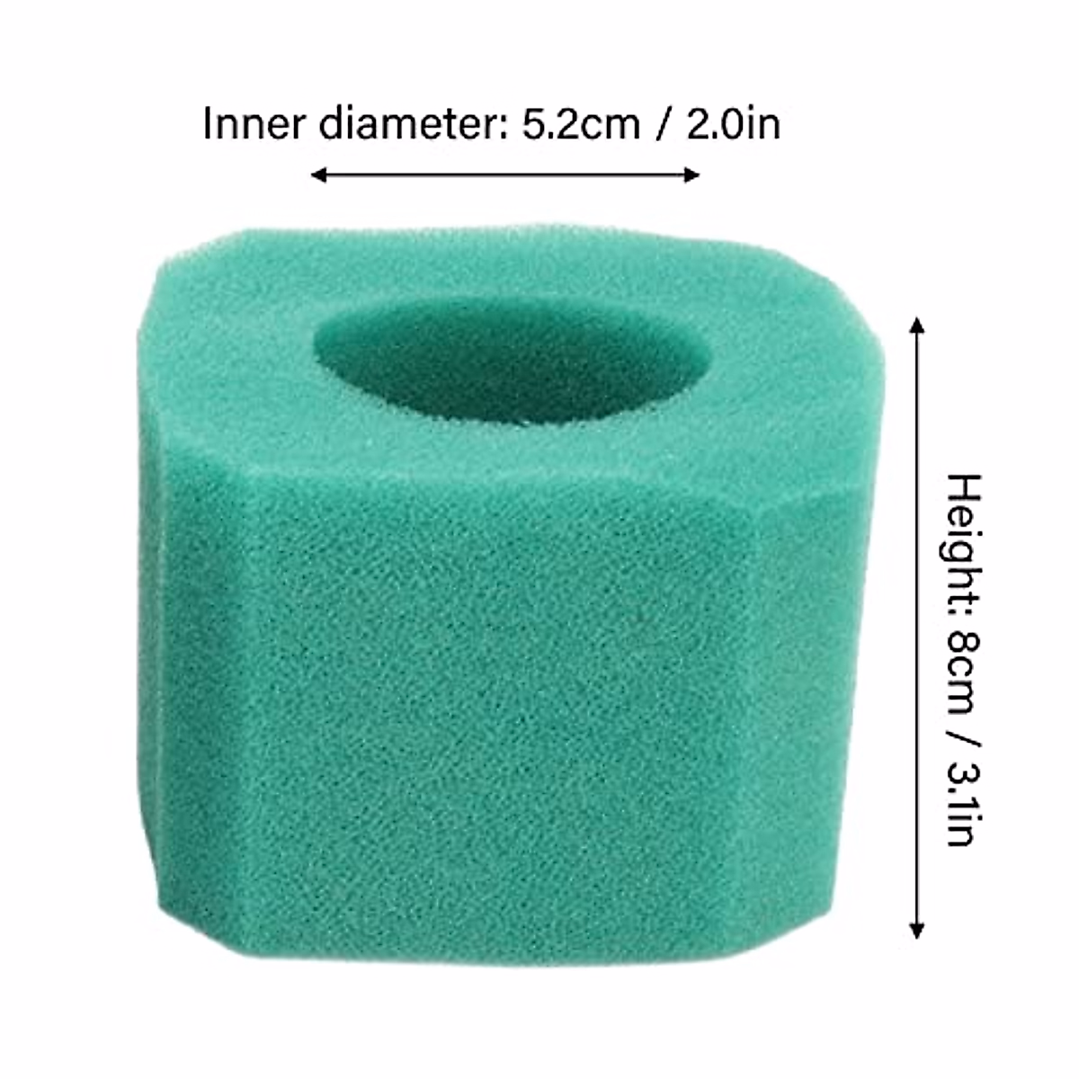 Boxwizard Pool Replacement Filter Sponge - 4pcs Pool Filter Cartridge Sponge Reusable Practical Filter Foam for Pool Pump