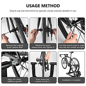 INOOMP Accessories Accessories 2pcs Replacement MTB Indoor Bike Axle Road Trainer Accessories Tire Quick Mountain Wheel BMX Release Rear for Skewer Axel Front Wheels Hub Steel Interior Jewelry