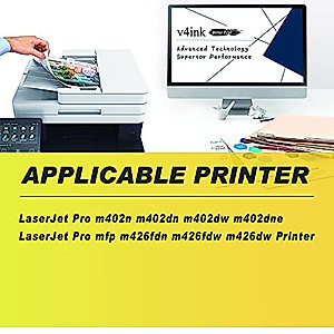 V4INK 2-Pack Compatible 26X Toner Cartridge Replacement for HP 26X CF226X 26A CF226A Toner High Yield Black Ink for HP Pro M402n M402dn M402dne M402dw MFP M426fdw M426fdn M426dw M402 M426 Printer