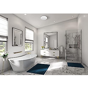 Hunter 90052z Saturn Decorative Bathroom Ventilation Exhaust Fan and Light, 80 CFM, Satin White