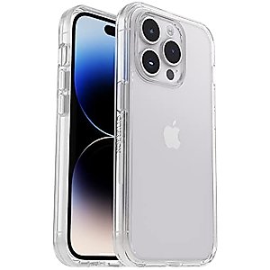 OtterBox iPhone 14 Pro (ONLY) Symmetry Series Case - CLEAR , Ultra-Sleek, Wireless Charging Compatible, Raised Edges Protect Camera & Screen