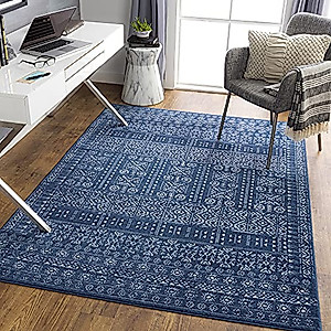 Artistic Weavers Bohemian Moroccan Goldie Area Rug,7'10" x 10',Navy