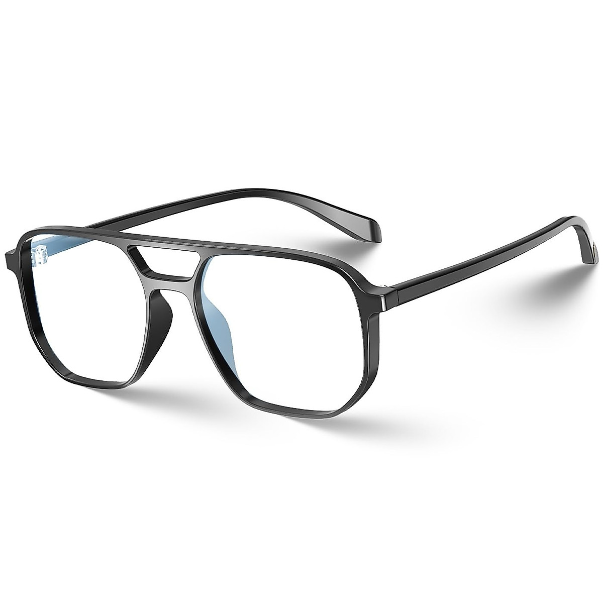 VISOONE Aviator Blue Light Blocking Glasses Oversized Square Lightweight Pilot Nerd Eyewear for Women Men MARION