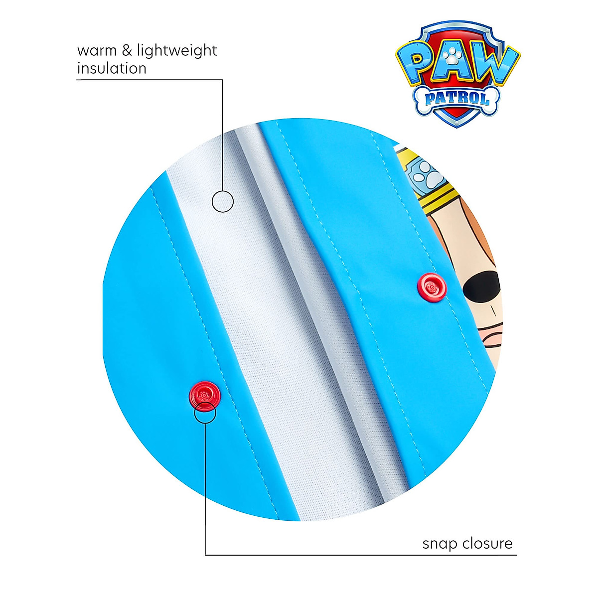 Nickelodeon Boys' Rain Jacket - Hooded Slicker Shell Raincoat: Baby Shark, Paw Patrol (Size: 4-7), Size 4/5, Paw Patrol