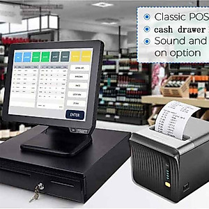 GZGYNADAST 80MM pos Kitchen Printer,Auto Cutter Thermal Receipt Printer Ticket Bill Invoice resturant Printer for Small Business Support Cash Drawer Hung on The Wall (USB+LAN/Ethernet Port)