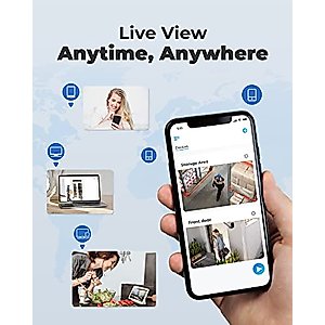 REOLINK 4K Security Camera System, 4pcs H.265 PoE Wired Turret 4K Cameras with Person Vehicle Detection, 4K/8MP 8CH NVR with 2TB HDD for 24-7 Recording, RLK8-800D4
