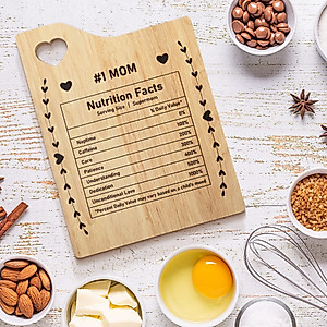 Imerance Mothers Day Gifts from Daughter, Cutting Board as Gifts for Mom, Mom Christmas Gifts with a Heart Shaped Cut Out, Engraved Cutting Board Personalized for Mom Kitchen Gifts