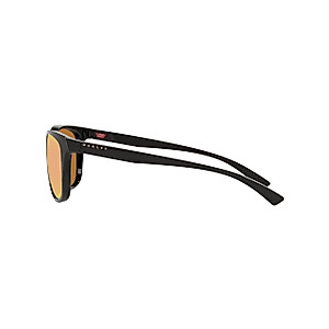 Oakley Women's OO9473 Leadline Square Sunglasses, Polished Black/Prizm Rose Gold Polarized, 56 mm