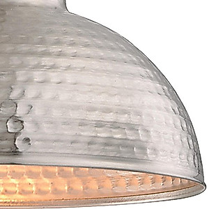 Westinghouse Lighting Brushed Nickel 6309600 One-Light Indoor Pendant, Hammered Finish