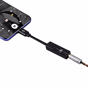 Linsoul 7HZ SEVENHERTZ 71 Portable Headphone Amplifier DAC Dongle with AK4377 Chip, High-End OCC Cable, Supports Android 5.1 and Above