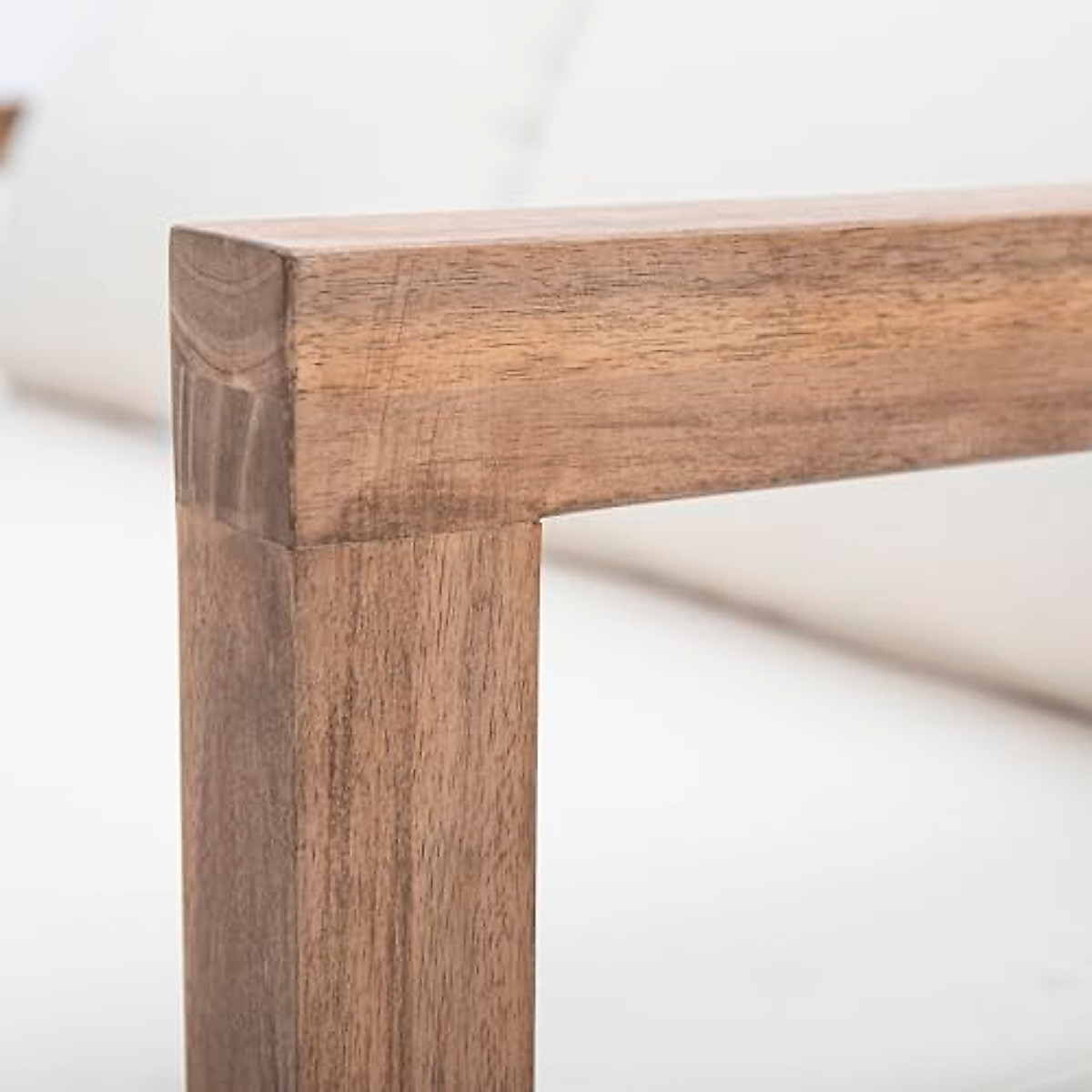 Merax 2-Piece Outdoor Acacia Wood Loveseat Sofa Couch with Coffee Table,Patio Furniture Conversation Set for Backyard