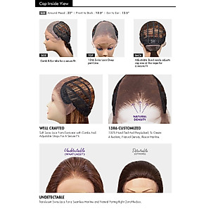 Sensationnel What lace 13x6 Wigs - solana lacefrontal hand tied glueless synthetic with natural density preplucked hairline (1 JETBLACK)