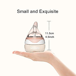 Baby Bottles for Newborn Baby PPSU Anti Colic Infant Bottles Wide Neck Breast-Like Nipple Slow Flow Breastfeeding Toddler Bottles-2pack (2.5 oz/pc, Pink)