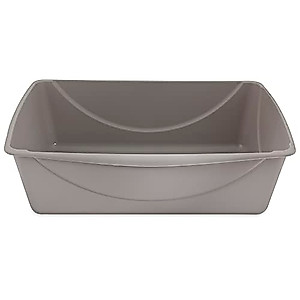 Petmate Open Cat Litter Box, Extra Large Nonstick Litter Pan Durable Standard Litter Box, Mouse Grey Great for Small & Large Cats Easy to Clean & USA Made