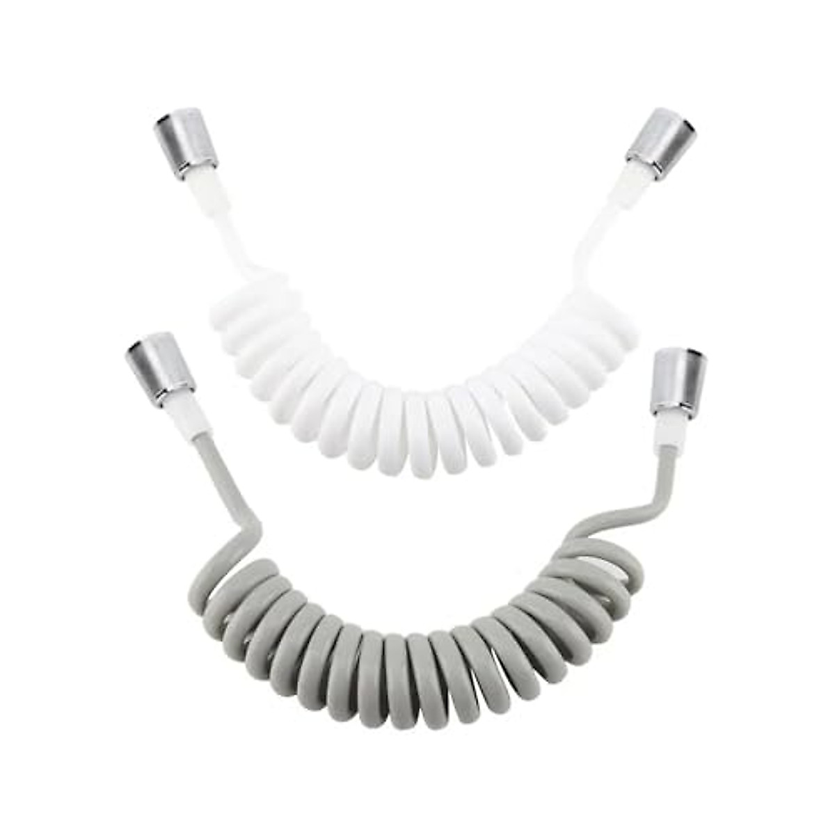 G1/2" Soft Bidets Hose Tube ABS Spring Flexible Shower Hose For Water Plumbing Toilet Bidet Sprayer Bathroom Accessories (Color : WHITE)