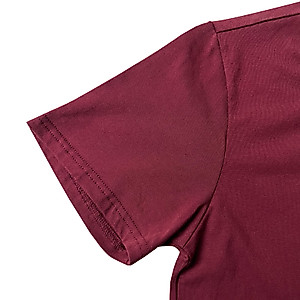 YITAN Women Graphic Cute T Shirts Girl Tees Wine Red Large