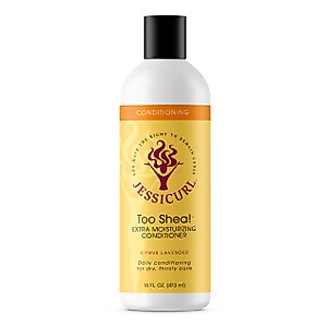 Jessicurl, Too Shea! Extra Moisturizing Conditioner for Curly Hair, Citrus Lavender, 16 Fl oz. Leave in Conditioner for Dry Hair, Anti Frizz Hair Products