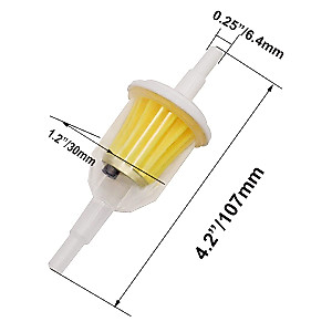 Taiss 6PCS Universal Fuel Filter With Magnet,Used To Clean For 1/4" 5/16" Fuel Line, Replaces For AM116304 GY20709 25 050 22-S 21541500 Fuel Filter F-D-002.