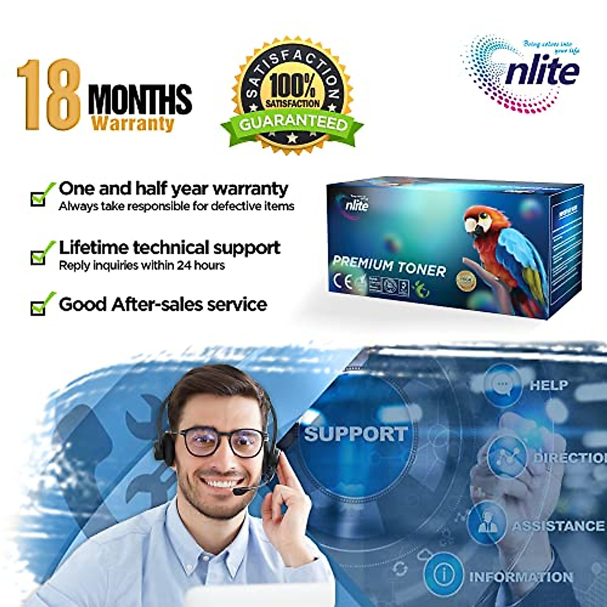 Enlite WX107 AAVA0Y1 Waste Toner Replacement for Konica Minolta bizhub Waste Box WX-107, Work with Bizhub C250i C300i C360i C450i C550i C650i Printers