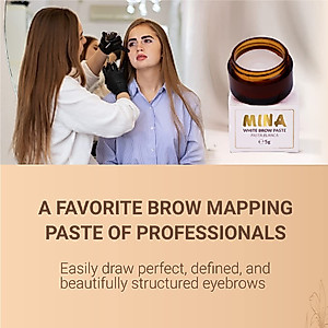 MINA White Mapping Brow Paste 5g | Draw Or Sketch The Right Shape Of The Eyebrow | Help To Perfect Your Brow Tinting