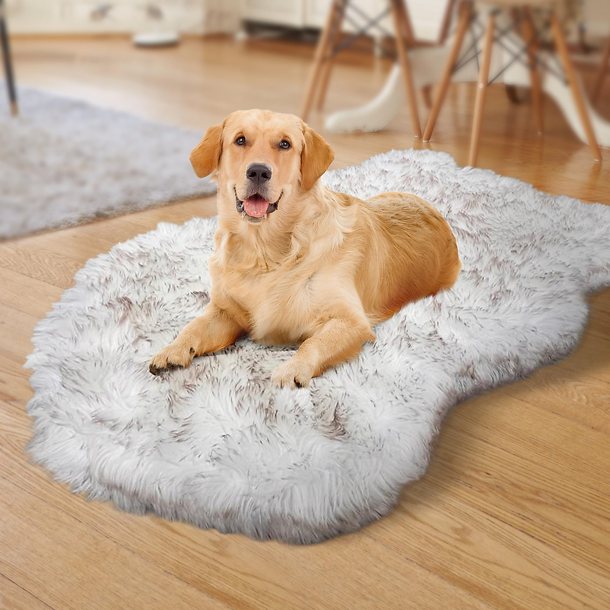 Agape Paws LUXURY FAUX FUR ORTHOPEDIC BED | Premium Joint Health Memory Foam Dog Bed with Waterproof | Washable Cover | Durable | Comfortable | Chew Proof Luxury Pet Bed for Large Dogs.
