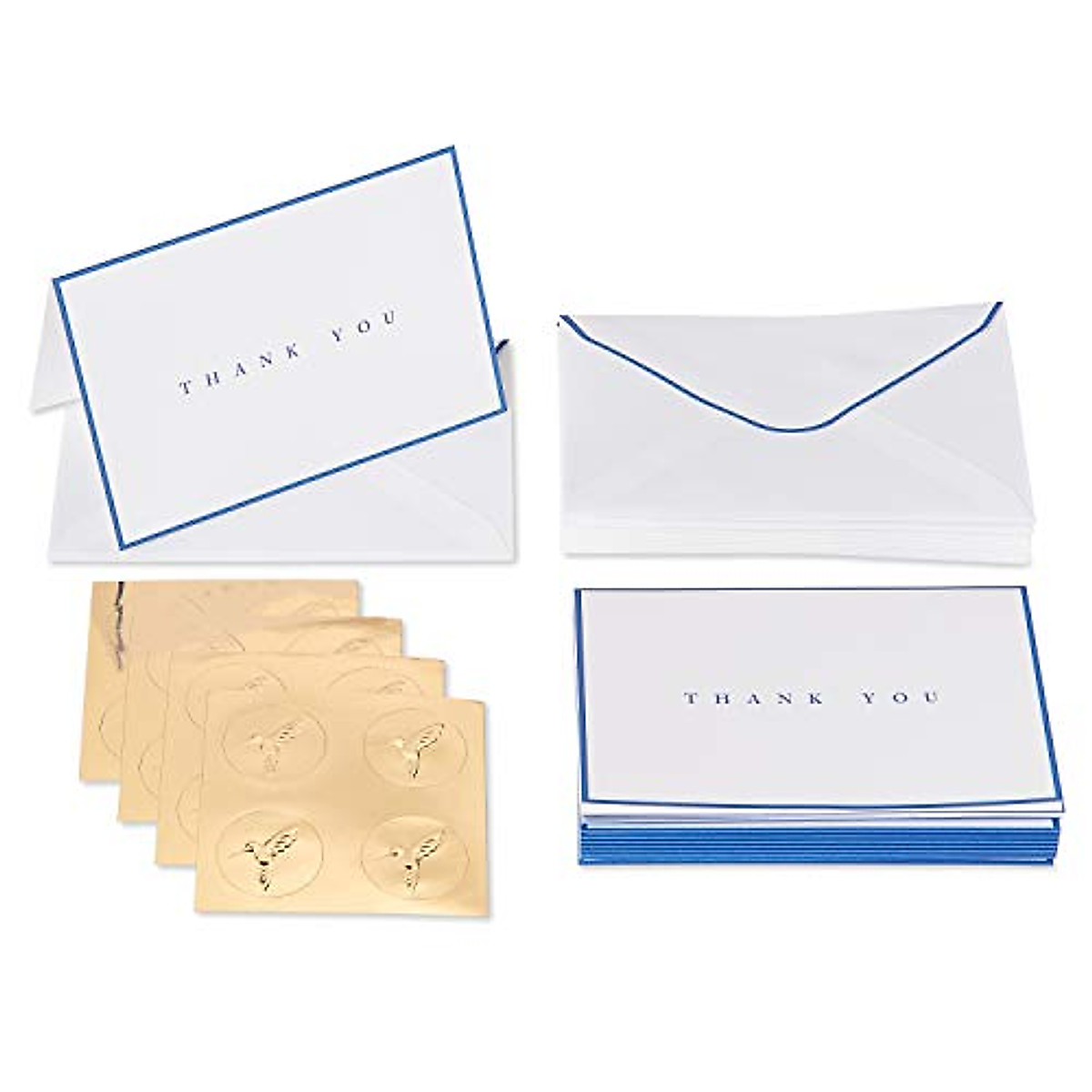 Papyrus Thank You Cards with Envelopes, Navy (16-Count)