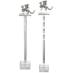 Monster Adventure Terrain Combat Risers for Flying Miniatures(2 Pk) Adjustable Height Multi-Tiered Raised Platforms-Compatible w/DND, Dungeons Dragons, Warhammer, Pathfinder & All Tabletop RPG Gaming