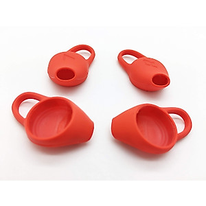 Reki Backbeat Fit 3100 Ear Tips | Silicone Earbuds Eartips Ear Gels Compatible with Plantronics BackBeat FIT 3100 2100 Wireless Sports Headphones - 4pcs (Red)