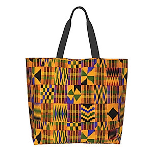 Gelxicu African Ethnic Shoulder Tote Bags Tribe Casual Bag African Shoulder Handbags Shopping Handbag Grocery Bags