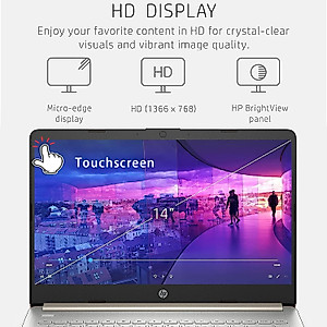 2021 HP 14" FHD Display Laptop Computer, 10th Gen Intel Core i3-1005G1 Processor, 8GB RAM, 512GB PCIe SSD, Backlit Keyboard, HD Webcam, HD Audio, HDMI, Windows 10 S, Silver, 32GB Snow Bell USB Card