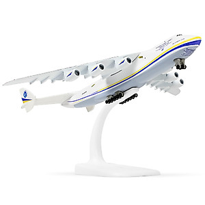 NUOTIE Antonov AN-225 Mriya 1/400 Diecast Aircraft Model Kit Military Transport Airplane Model with Stand for Collections or Gift (Ukrainian Painting)