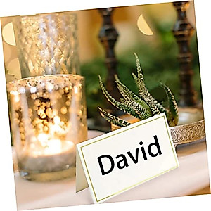 AUTSUPPL 50pcs Border Place Card Table Name Place Cards Banquets Place Cards White Table Cards Wedding Seating Multi-function Table Signs Wedding Invitation Place Card Holder The Paper