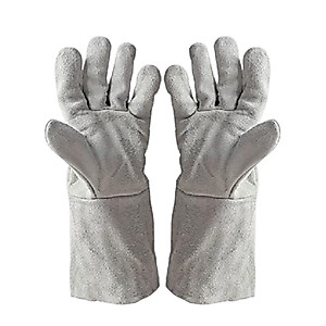 AMLESO Heavy Duty Welding Gloves Fireproof Welder High Temperature Resistant Gloves, 35.5x14.5cm