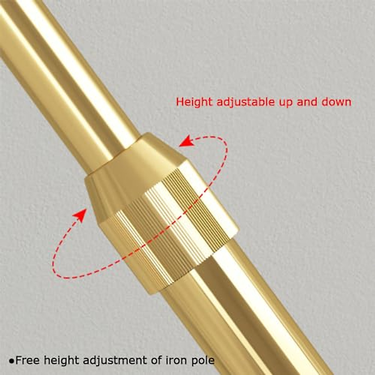 PAKFAN Modern Standing Lamps, Industrial Floor Lamp for Living Rooms Rustic Farmhouse Reading Vertical Lamp Adjustable Metal Heads Indoor Tall Pole Light for Living Room Bedroom Office Home Decor