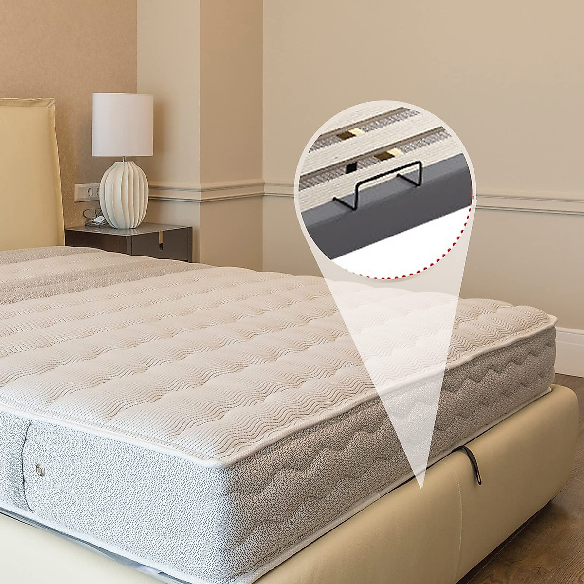 EXCEART Mattress Anti-Slip Baffle Mattress Stopper Quilt Clips Bed Suspenders Mattress Riser Mattress Slide Stoppers Mattress Anti-Slip Stopper Mattress Holder Heated Bed Pad Non-Slip Iron