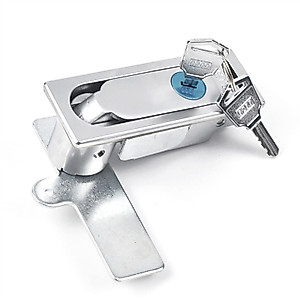 KENID Electric Cabinet Panel Cam Lock Push Type Pop Up Door Lock Matt Silver Hardware 1Pcs (Color : L110mm)