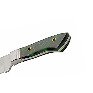 Emerald Wave Green Resin 9" Stainless Steel Hunting Knife